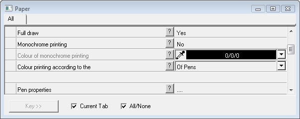 How do I print/plot a drawing with most line colours in black and only ...